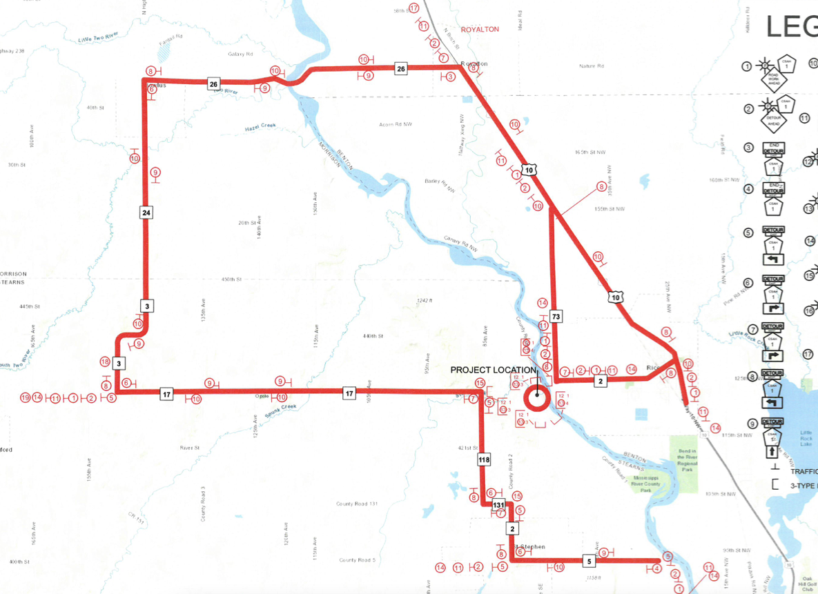 Detour Re-Routing Traffic Near Rice Bridge and South of Randall - KVSC ...