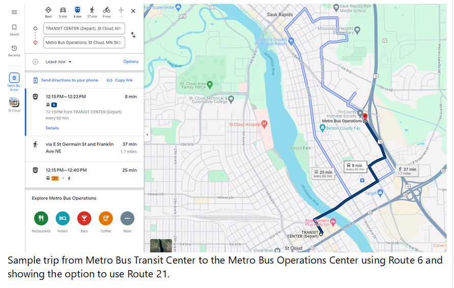 Plan your Metro Bus Fixed Route NOW with Google Maps - KVSC 88.1 FM